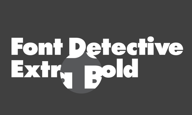 Font Detective, Extra Bold | AIGA Chicago